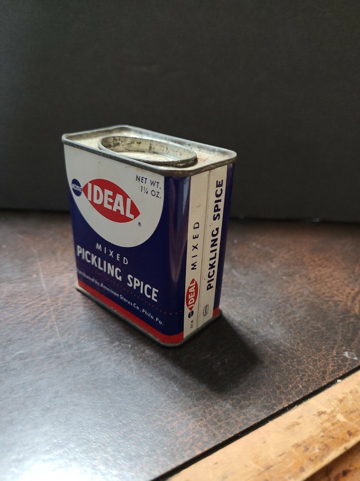 Vntg Spice Tin Ideal ACME Grocery Store Phila Pa Mixed Pickling Spice ...