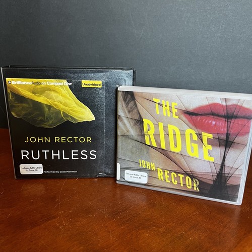 Lot: 2 John Rector Audio Book CD Set Ruthless The Ridge Fiction Novel ...