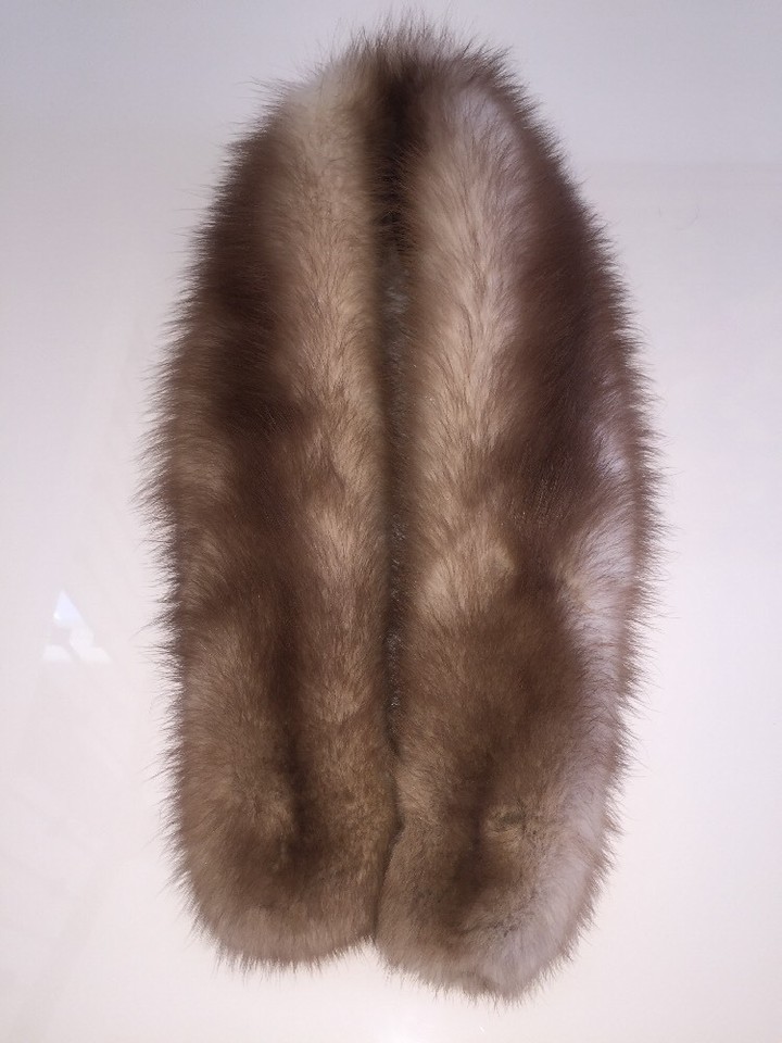 Lingerfelter Brill Real Fur Stone Marten Sable Wrap Scarf Boa Collar ...