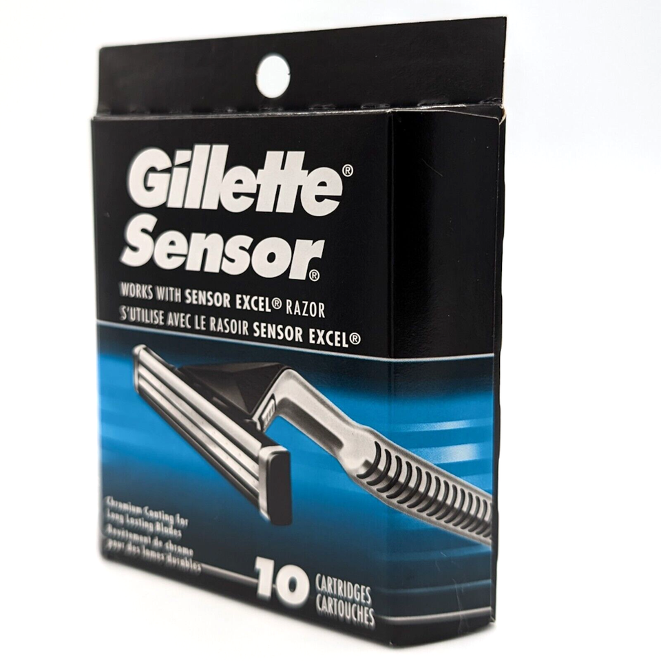 Gillette Sensor Razor Blades Works With Sensor Excel Brand New - 10 ...