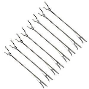 8x Litter Picker - 90cm Gripper Trash Collector Metal Gripping Aid ...