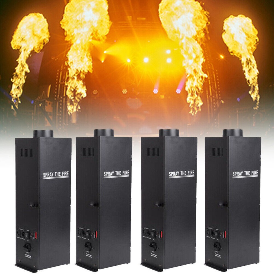 1/2/4 200W DMX Flame Thrower Effect Fire Stage Machine Party Projector ...