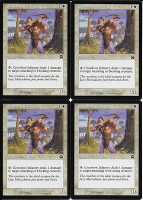 MTG: CROSSBOW INFANTRY Mercadian Masques COMMON; played, Excellent ...
