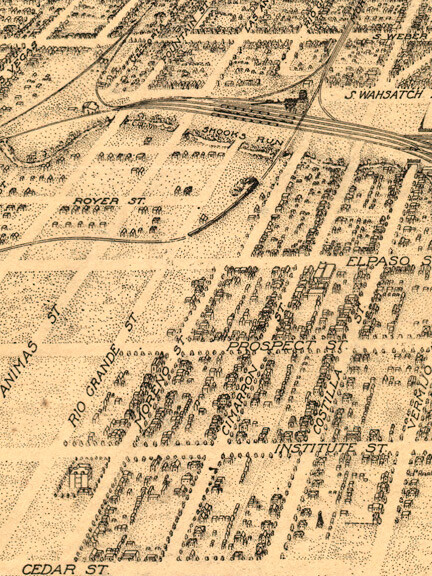 1909 Colorado Springs CO Vintage Old Panoramic City Map - 24x32 | eBay