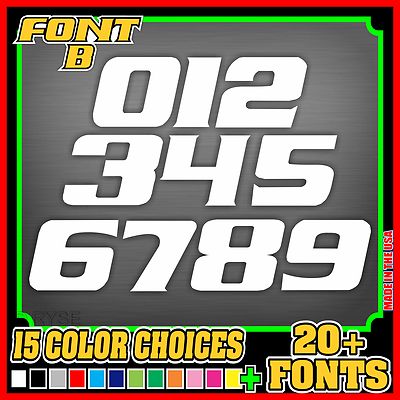 MX Number Plate Decals **SET OF 3* Sticker MX ATV Dirt Bike MOTOCROSS ...
