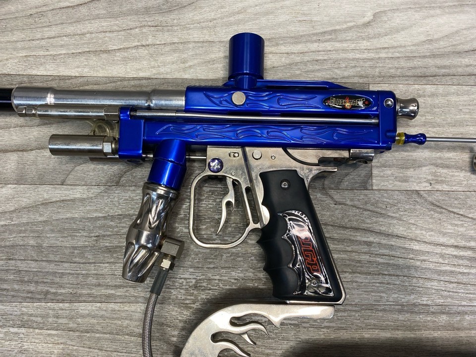 WGP Black Magic Autococker Paintball Marker – Blue Flame Milled, Pne ...