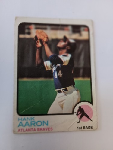 1973 Topps Baseball Card # 100 Hank Aaron - Atlanta Braves - Hank Aaron ...