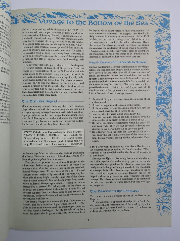 PC3 Creature Crucible: The Sea People (TSR 1990) B/X D&D, AD&D - mint ...