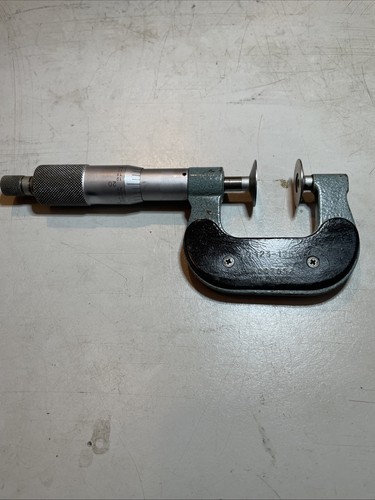 Mitutoyo 0-1” Disc Flange Micrometer No 123-125A .001” With Ratchet And ...
