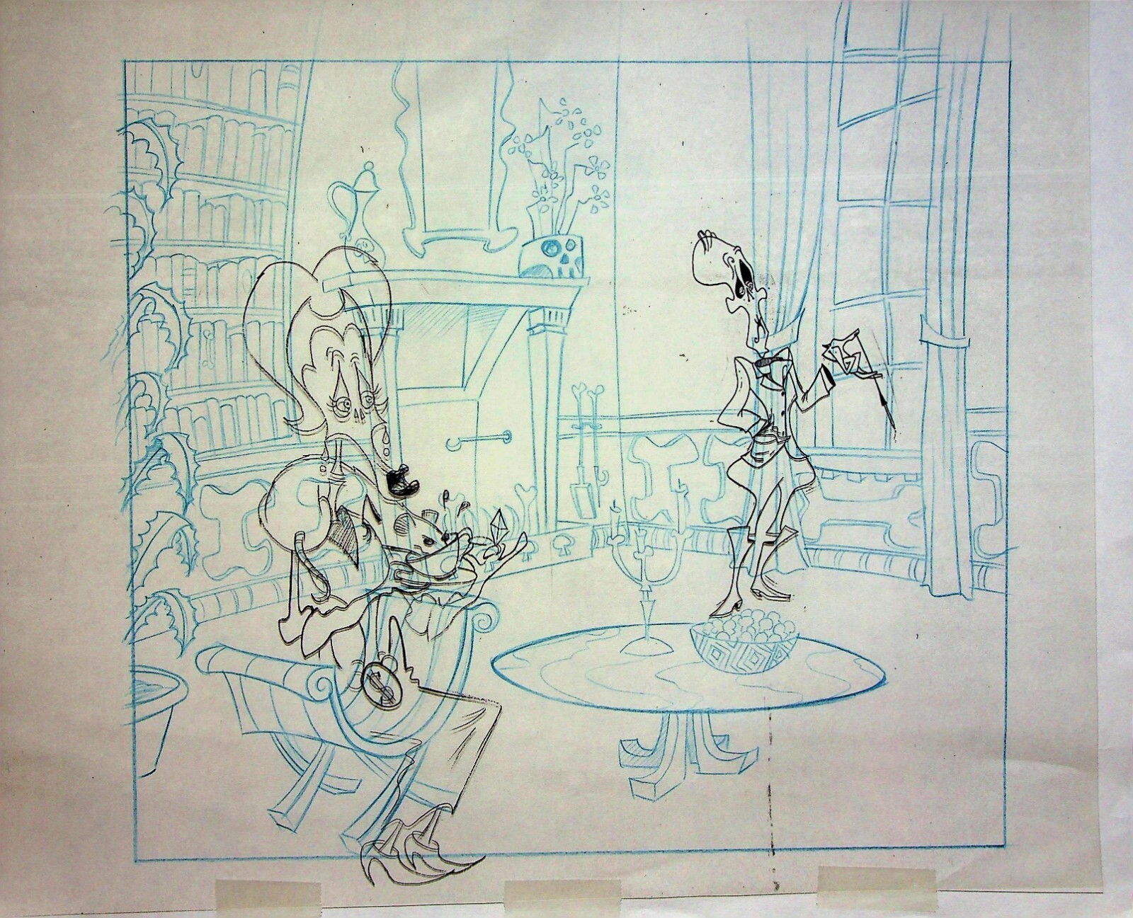 Beetlejuice 1989 Production Chris LaBonte Hand Drawn Key Background ...