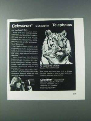 1981 Celestron Telephoto Lens Ad - Multipurpose | eBay