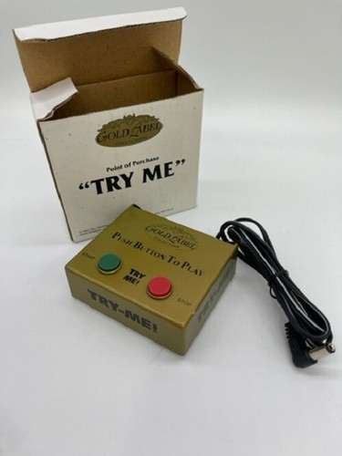 New Gold Label Music Box Retail Point Of Purchase Try Me On Off Button ...