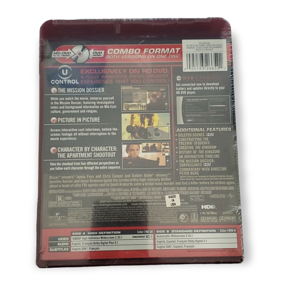 New/Sealed 'The Kingdom' HD Dvd/Dvd Combo Format Jamie Foxx NEW SEALED ...