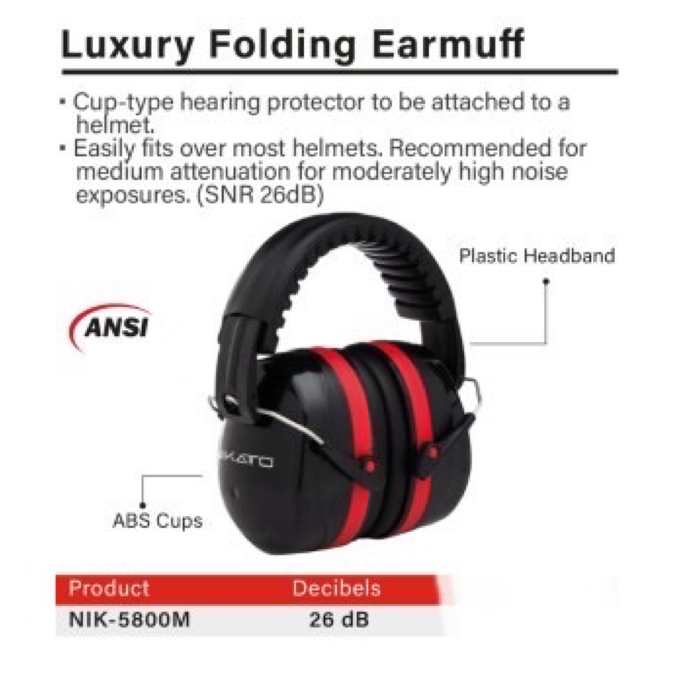Luxury Folding EARMUFF, Noise Reduction, Easily Fits Over Most Helmets USA STOCK | eBay