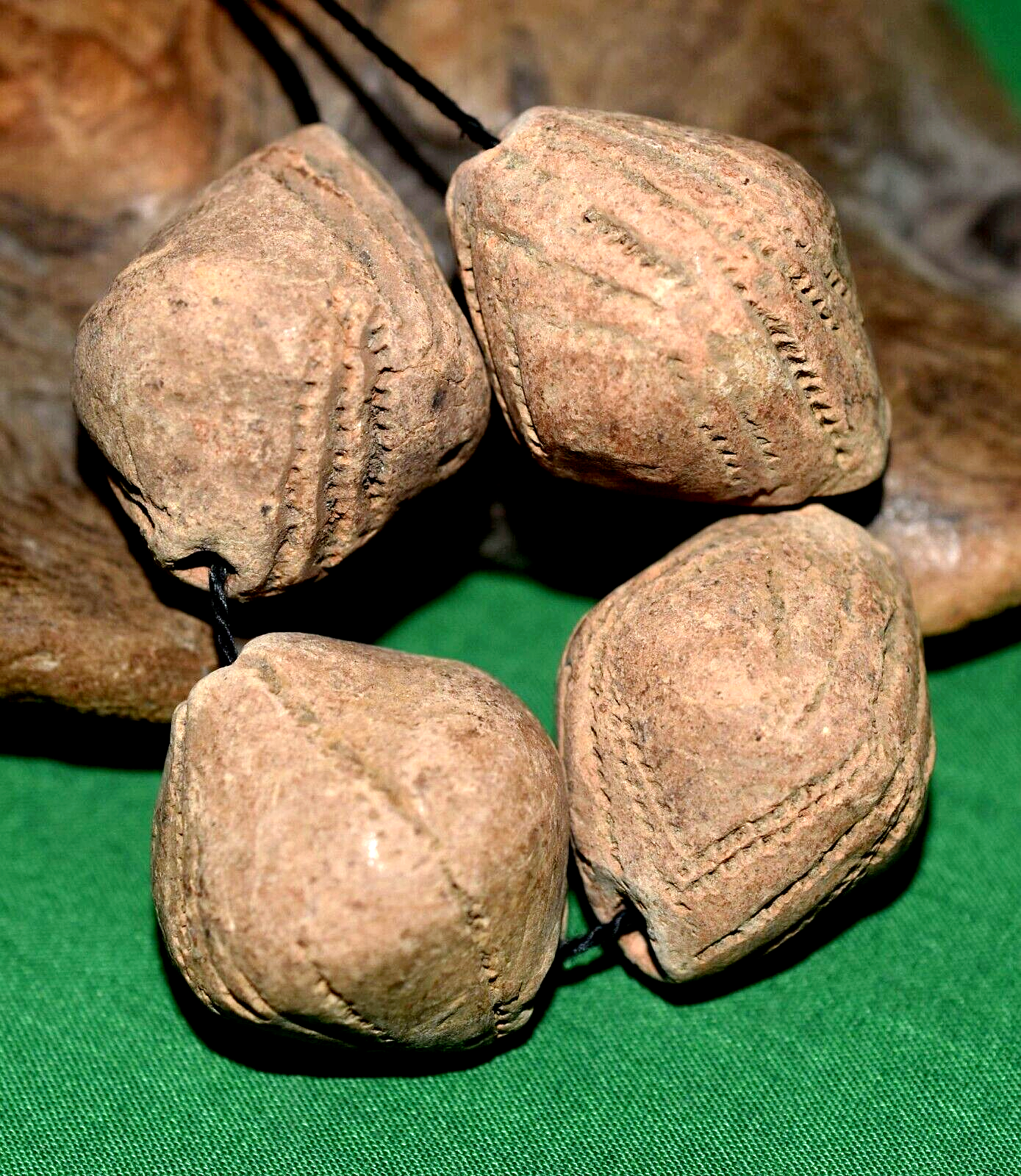 Ancient African Djenne Terracotta Clay Trade Beads Excavated Mali, West ...
