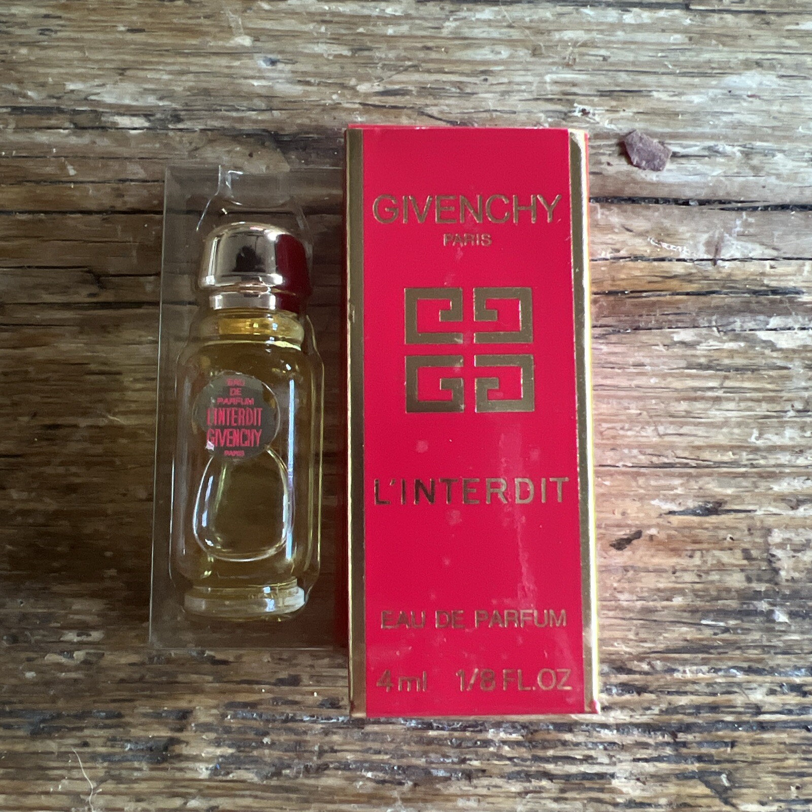 Givenchy L'interdit Pure Parfum 1/4 fl. oz / 7ml Vintage Bottle Red Box Rare | eBay
