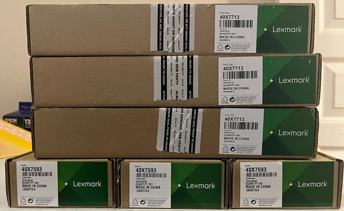 Lot 6 Genuine Sealed Lexmark 40X7593 Pick Roller 40X7713 Separator ...