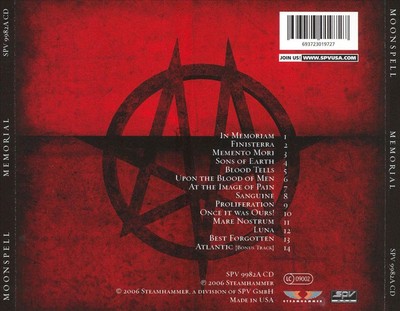 MOONSPELL MEMORIAL [BONUS TRACK] NEW CD 693723019727| eBay