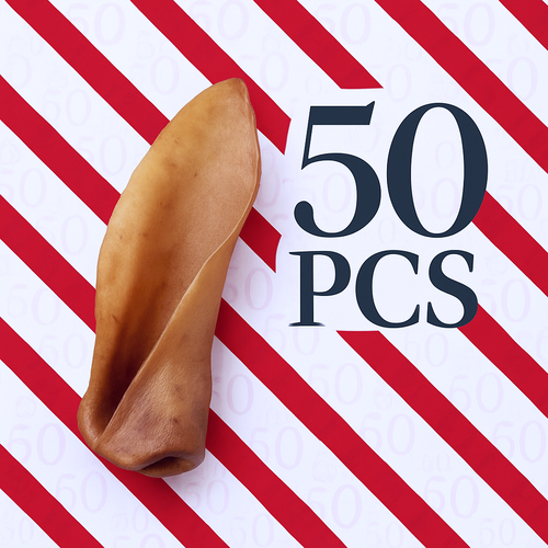 50 x XL Bulk Cows Ears Beef Ears Lean Dog Chew Pig Ear - the John West ...