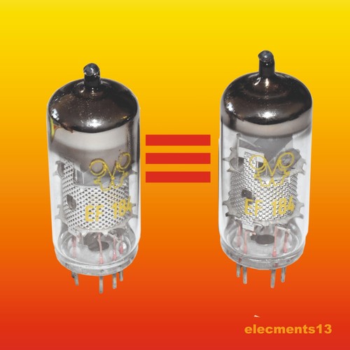 EF184 RFT STRONG MATCHED PAIR DIFFERENCE=0% PENTODE TUBE TESTED NOS ...