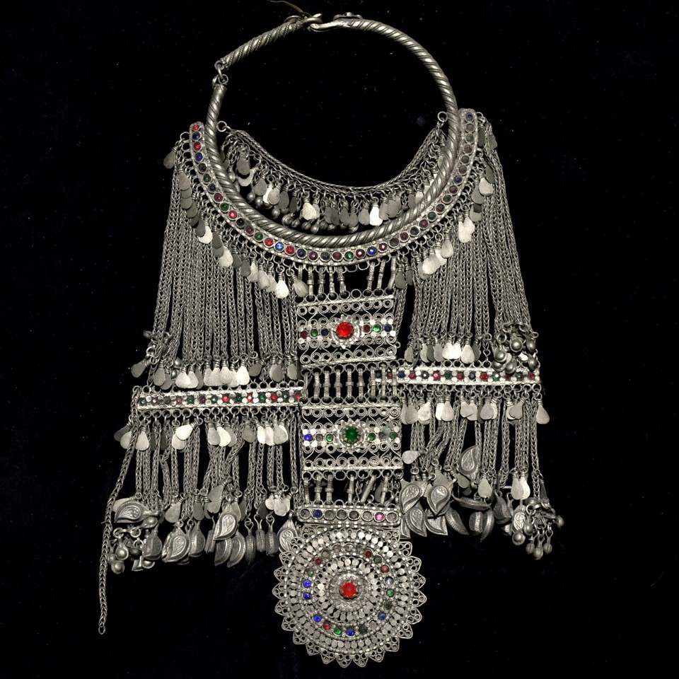 Long Quality Afghan Kuchi Choker Necklace Tribal Jewelry Ethnic Collar ...