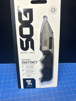 SOG Instinct Mini Small Fixed Blade Knife- 1.9 Inch Full Tang ...