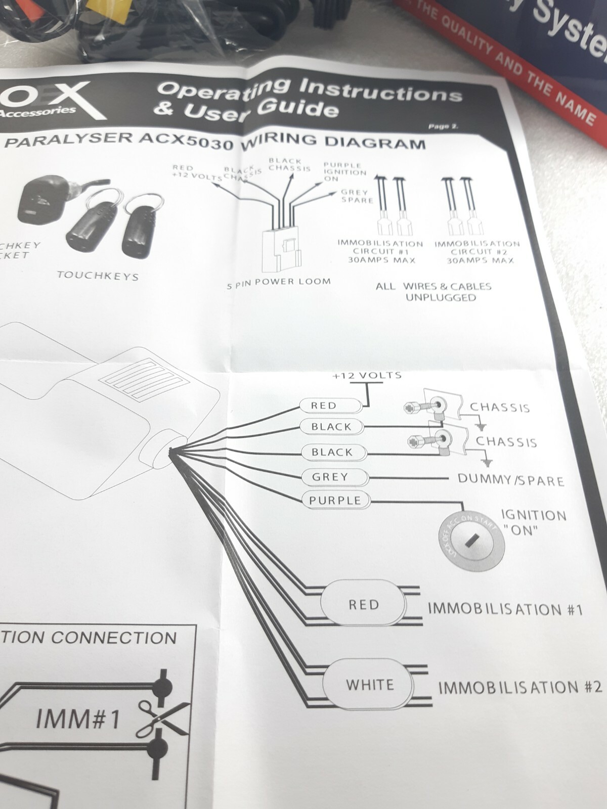 Automotive Touch Key Immobiliser 12v 2 Circuit - All Black Wiring ...
