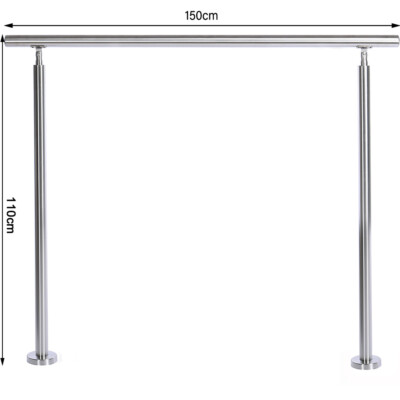 Outdoor Grab Rail Safety Handrail Door Garden Step Rail 150cm Handrail ...