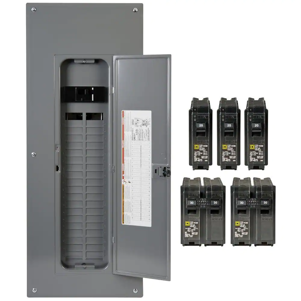 200 Amp 40-Space 80-Circuit Indoor Main Breaker Panel Box with Cover ...