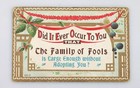 Vintage Odd Postcard Family of Fools Is Large Enough Without Adopting ...