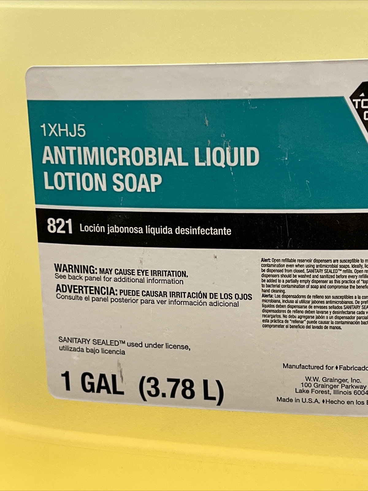 Tough Guy 1XHJ5 1 Gal. Clear Light Amber Antimicrobial Soap for sale ...