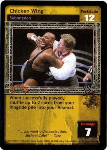 WWE: Chicken Wing (SS1) [Played] card type Submission Raw Deal ...