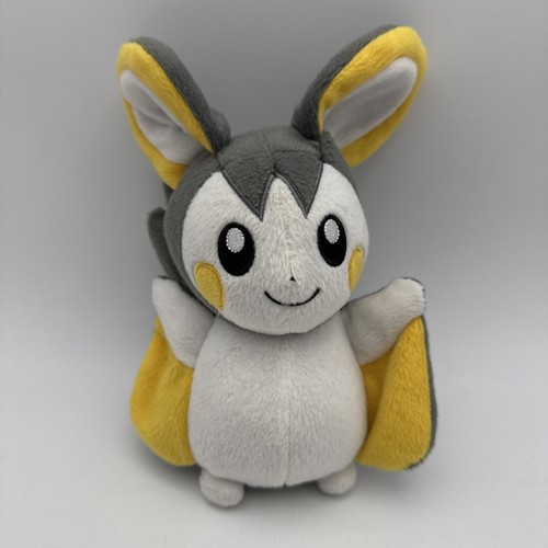 Peluche doudou POKEMON EMOLGA TOMY 2017 blanc jaune gris 20 cm | eBay