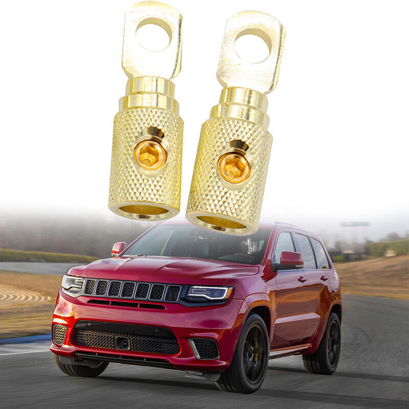 2/4pcs Car Power Ground Wire Coupler Butt Connector 0 /4 /8 Gauge Screw ...