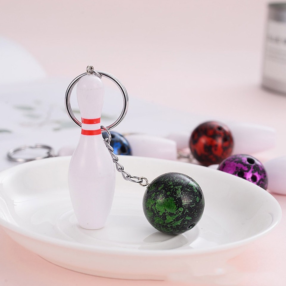 6pcs Bowling Keychain Bag Hanging Pendant Cartoon Hanging Decor (Random ...