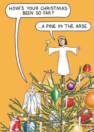 Funny Christmas Card Rude Xmas Tree Fairy – Traditional Humour Xmas ...
