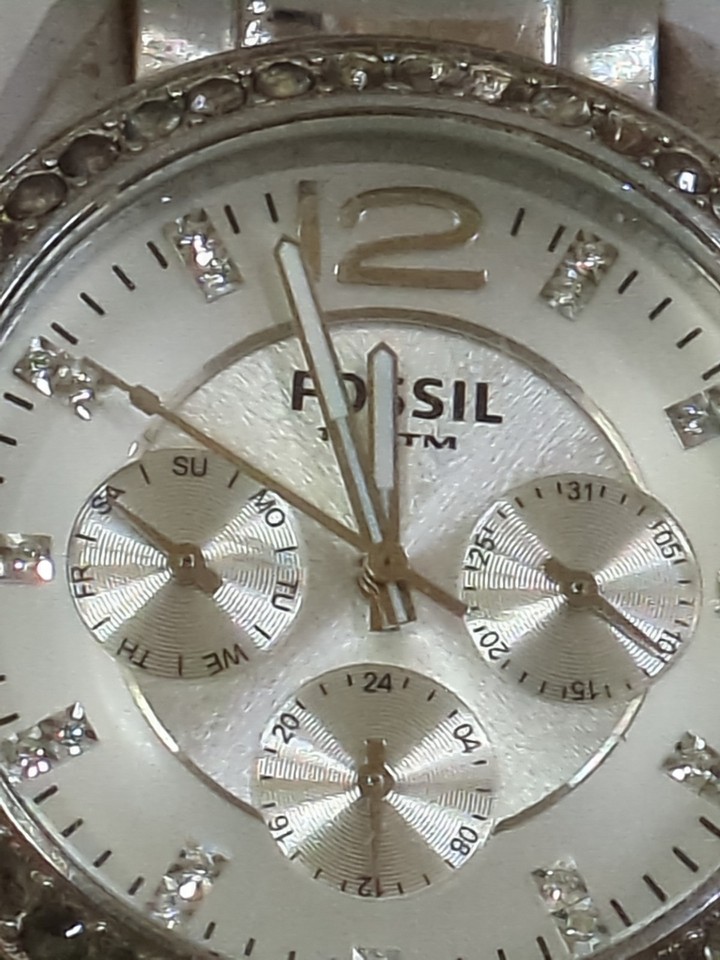 Fossil Watch ES-2524 251003 Stainless Steel Band Woman's New Battery ...