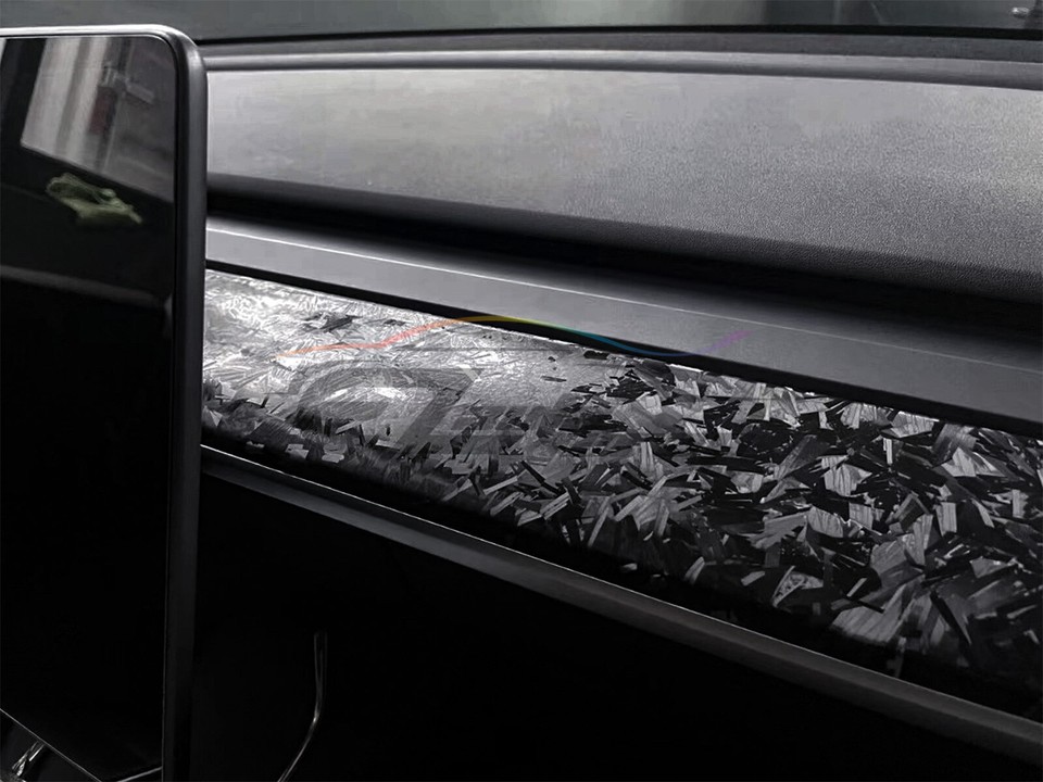 24K Chopped Forged Carbon Fiber Matte Black Car Vinyl Wrap Sticker ...