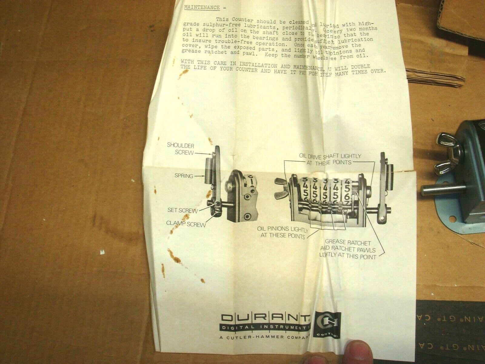 Durant Stroke Counter 5-H-1-4-R for sale online | eBay