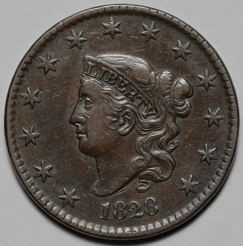 1828 Coronet Head Large Cent - Large Narrow Date - US 1c Copper Coin | eBay