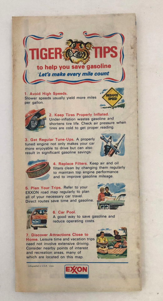 Colorado Utah Road Map Utah Colorado 1981 Exxon Fold Car Paper Sites | eBay