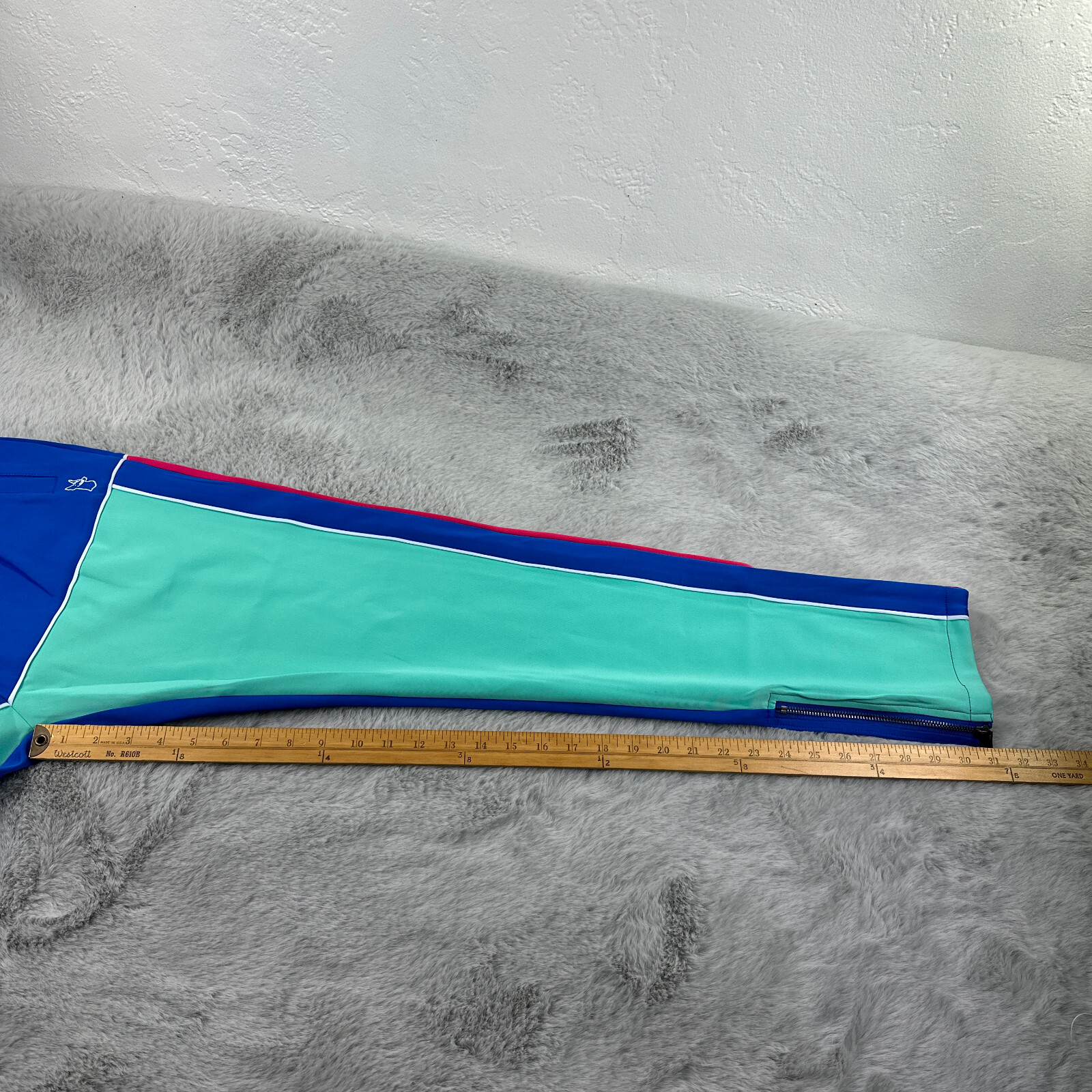 Makobi Track Pants Mens Blue Green Filthy Royal Slim Straight Ankle Zip ...