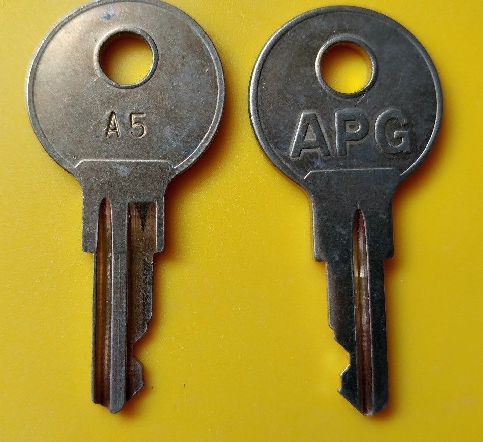 APG A1-A10 Cash Drawer Key Pair Fits Radiant Systems HP Dell PAR Wincor ...