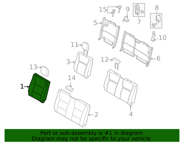 Genuine Ford Cover Assembly Rear Seat Back NL3Z-1666600-AA for sale online | eBay