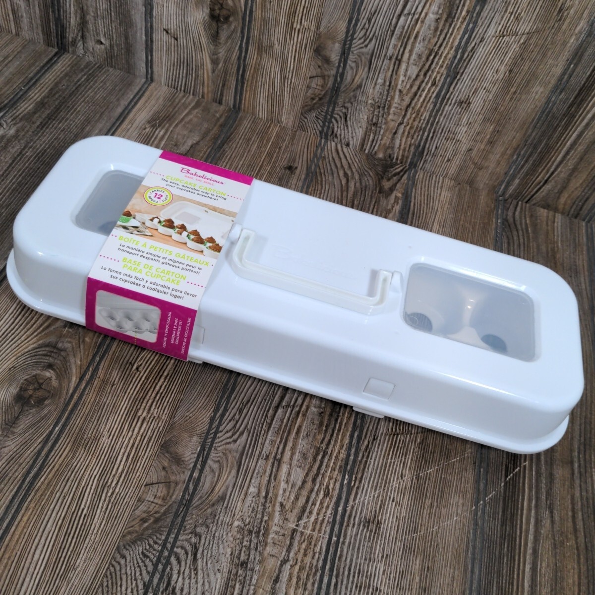 Bakelicious Cupcake Carton Carrier 1 dozen 12 White Handle NEW | eBay