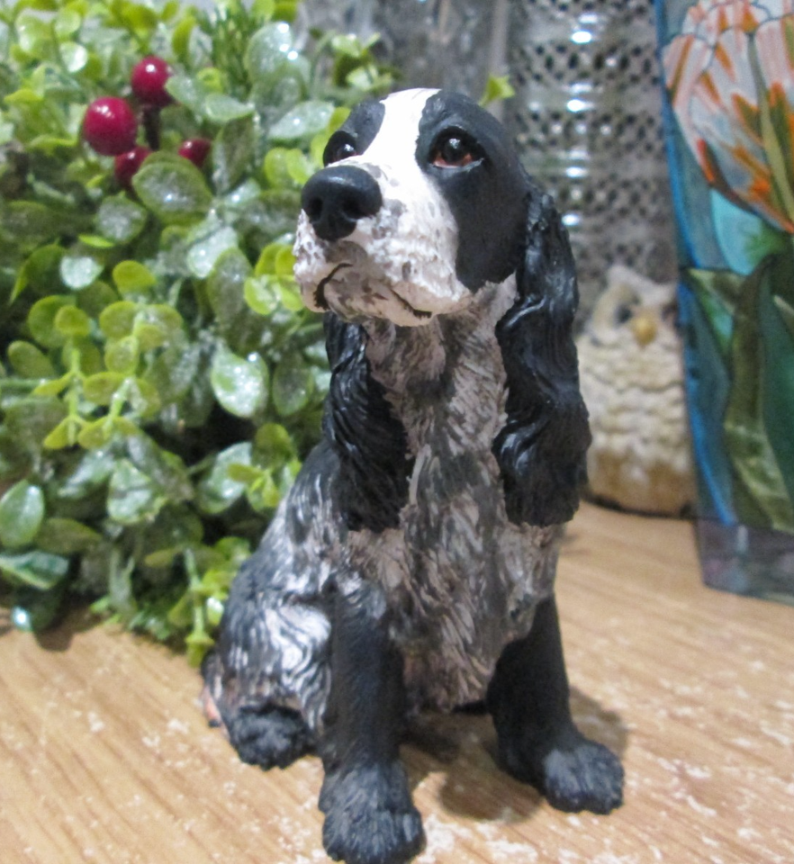 Vintage 1995 Border Fine Arts Cocker Spaniel Blue Roan Dog Figure ...