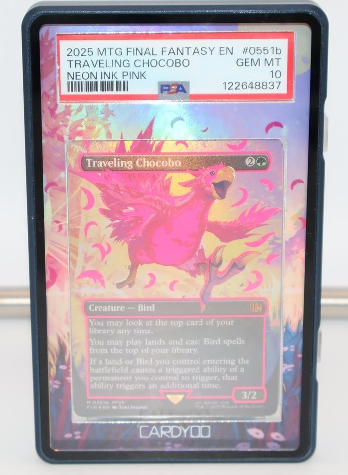 2025 MTG FINAL FANTASY NEON CHOCOBO - PINK - TRAVELING CHOCOBO PSA GEM ...