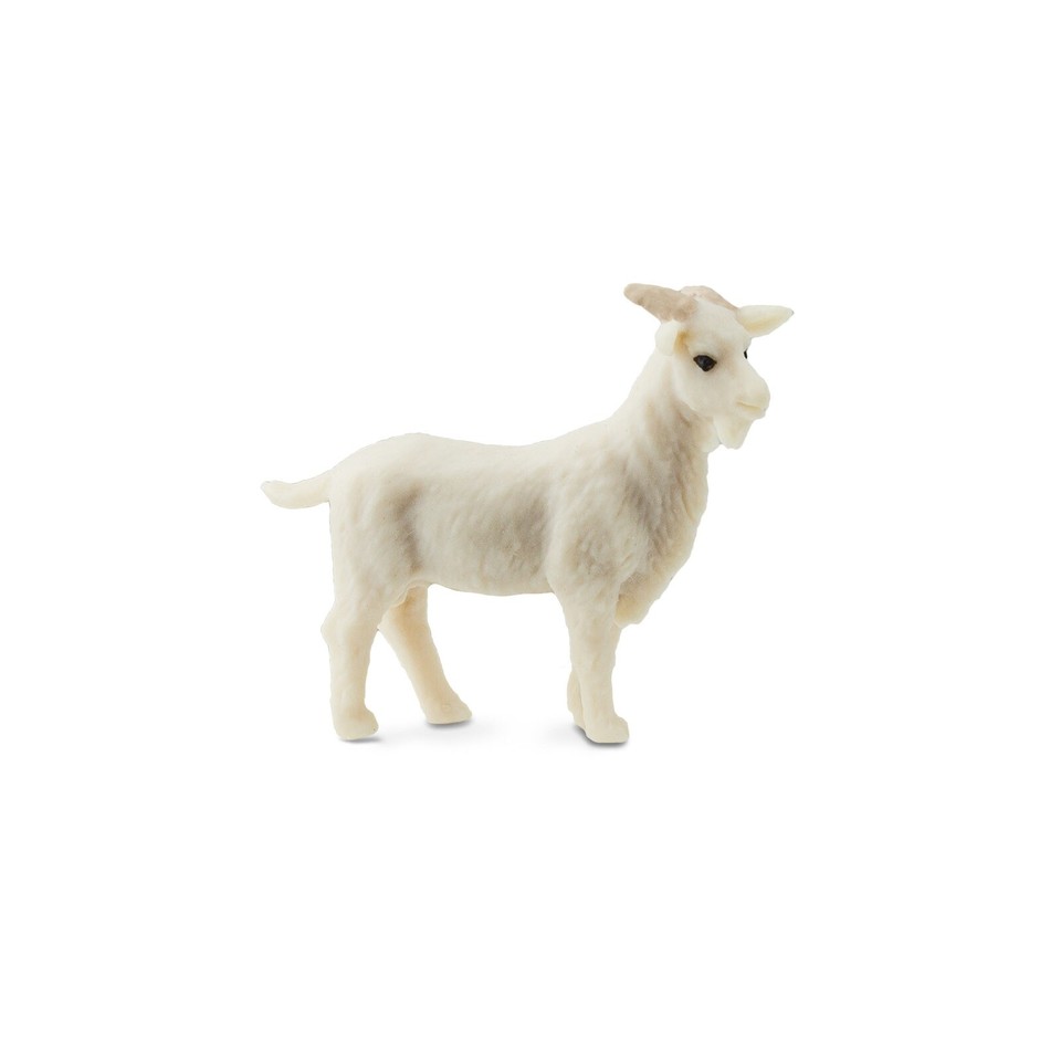 SAFARI LTD WHITE GOATS SET OF 28 GOOD LUCK MINIS! #353622! TINY 1" LONG ...