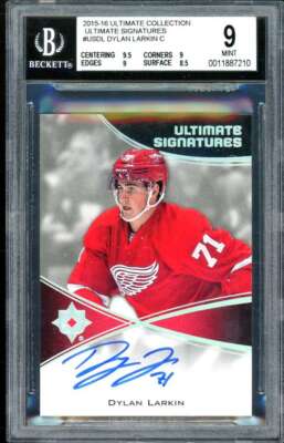 Dylan Larkin Rookie Card 2015-16 Ultimate Collection Signatures #USDL ...