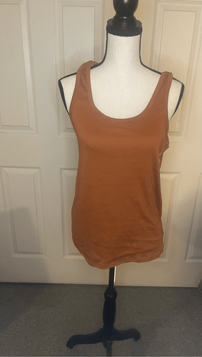A New Day Women's L Burnt Orange Racerback Tank Top Sleeveless Casual ...